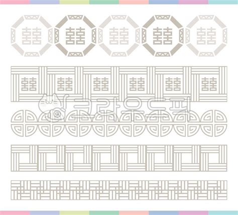 한국전통 문양 프레임 패턴 명절 사진이미지일러스트캘리그라피 Mango Jo작가