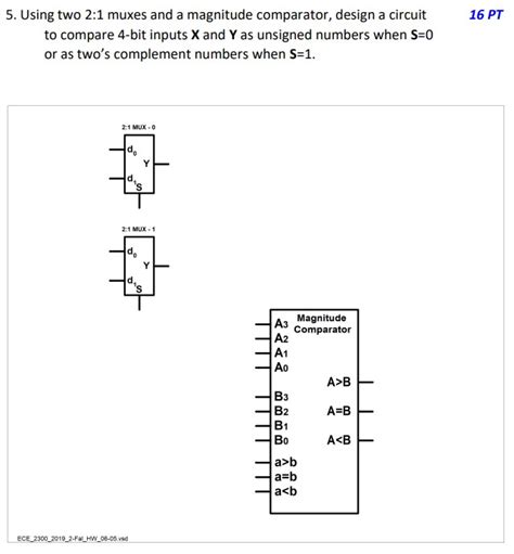 16 PT 5 Using Two 2 1 Muxes And A Magnitude Chegg Com