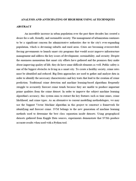 Fulldoc Dsec Mca Crime Prediction Download Free Pdf Statistical