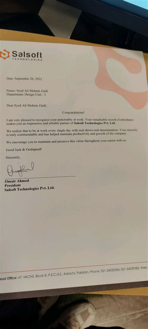 Syed Ali Mohsin Zaidi On Linkedin Every Appreciation Matters