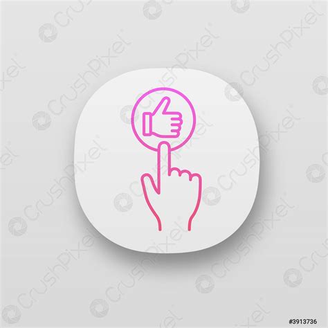 Like Button Click App Icon Stock Vector Crushpixel