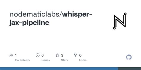 GitHub Nodematiclabs Whisper Jax Pipeline