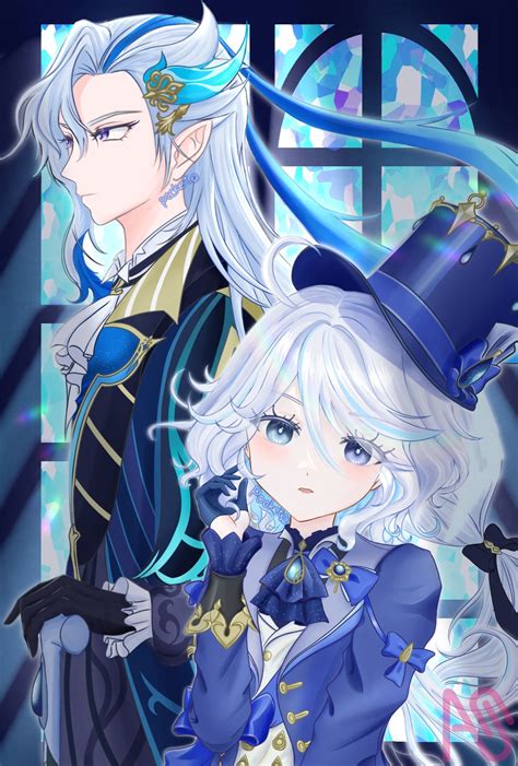 原神★ヌヴィレットとフリーナ★neuvillette＆furina★genshinimpact ぽけっと Illustrations Art Street