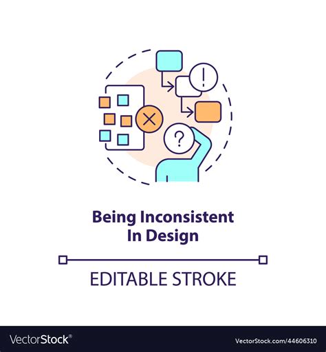 inconsistency concept icon royalty free vector image