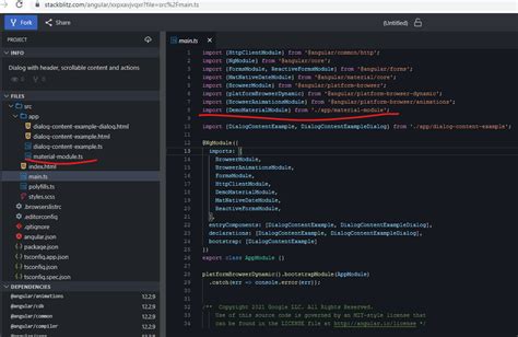 Angular Material Dialogmodule Stack Overflow
