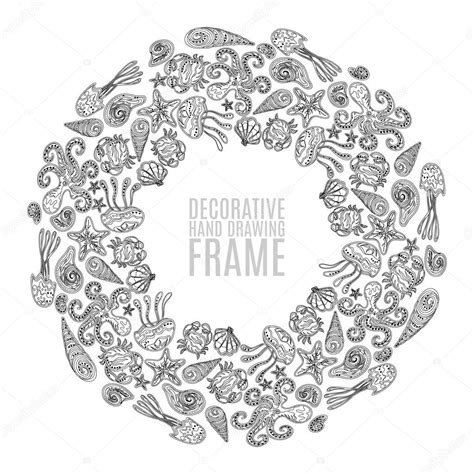 Seashell Border Stencil