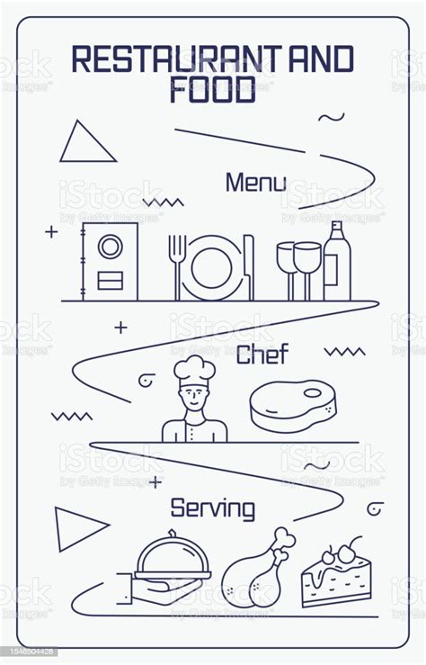 레스토랑 및 음식 인포그래픽 디자인은 편집 가능하며 색상을 변경할 수 있습니다 흰색 배경의 경로를 따르는 준비되고 세련된 디자인 아이콘 배달에 대한 스톡 벡터 아트 및 기타