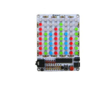 Diy 음악 스펙트럼 스위트 8x8 Led 오디오 표시기 앰프 보드 음성 제어 레벨 표시기 Vu 미터 케이스 포함