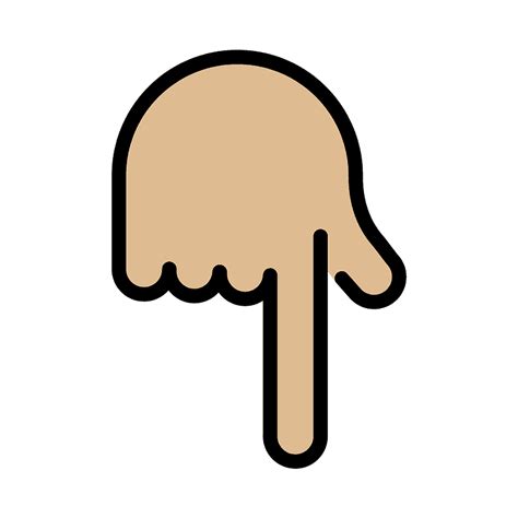 Backhand Index Pointing Down Free Vector Emoji On Creazilla