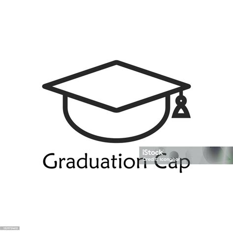 졸업 선 아이콘 편집 가능한 벡터 Eps 기호 그림입니다 로고에 대한 스톡 벡터 아트 및 기타 이미지 로고 모자 모자류 벡터 Istock