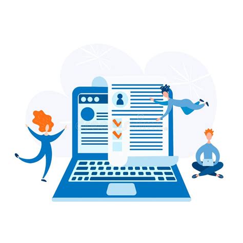 Employee Search Job Interview Hiring Human Resource Stock Vector Illustration Of Employee