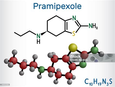 프라 미 펙솔 분자 그것은 비 맥각 도파민 작용제 파킨슨 병 치료에 사용되는 약물입니다 구조 화학식 분자 모델 0명에 대한 스톡 벡터 아트 및 기타 이미지 Istock