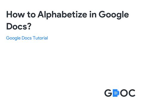 How To Alphabetize In Google Docs Gdoc Io