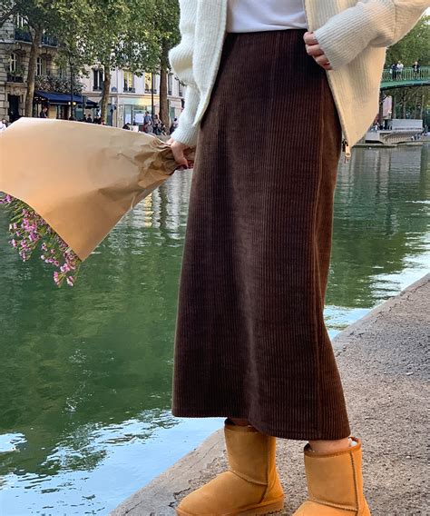 케이클럽 자체제작 봄🌷포케 벨로아 밴딩 롱 스커트