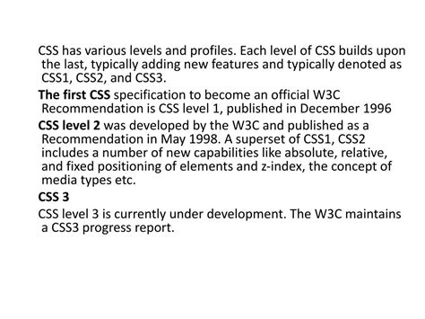 Ppt Css C Ascading S Tyle S Heets Powerpoint Presentation Free