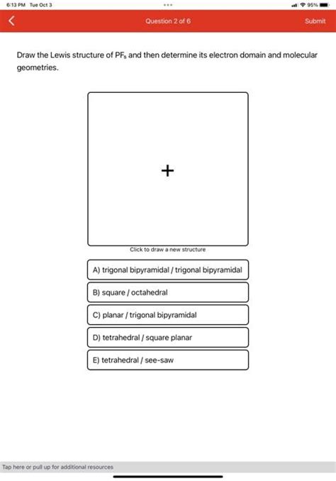 Solved Draw The Lewis Structure Of Pfs And Then Determine