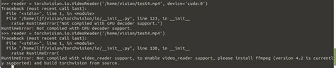 Runtimeerror Not Compiled With Gpu Decoder Support · Issue 6161 · Pytorchvision · Github