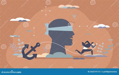 Anchoring Bias Conceptual Illustration Royalty Free Stock Photography CartoonDealer Com