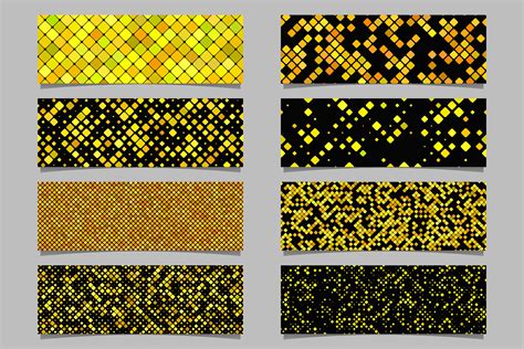 Abstract Modern Diagonal Rounded Square Pattern Banner Background Set Vector Graphic Design