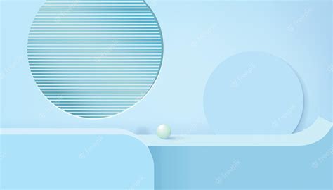 연단 디스플레이 또는 쇼케이스를 위한 추상 파란색 기하학적 모양 배경 현대적인 미니멀리스트 모형 프리미엄 벡터