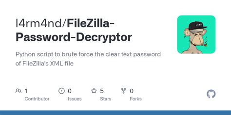 filezilla password decryptor filezilla decrypt py at master · l4rm4nd filezilla password