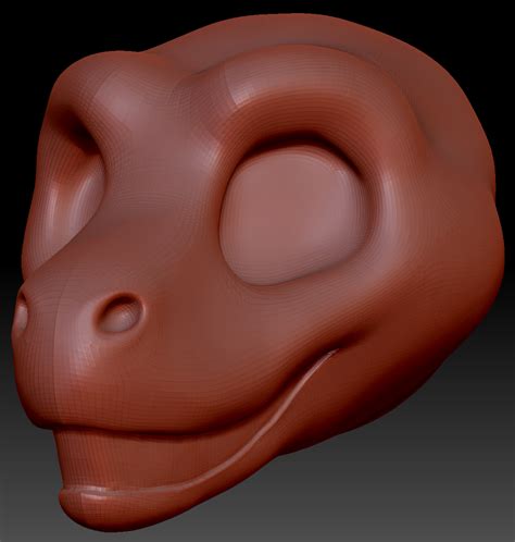 Gender Neutral Toony Raptor Static Jaw Head Base Variant 1 · Fuzzbutt