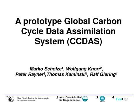 Ppt A Prototype Global Carbon Cycle Data Assimilation System Ccdas Powerpoint Presentation
