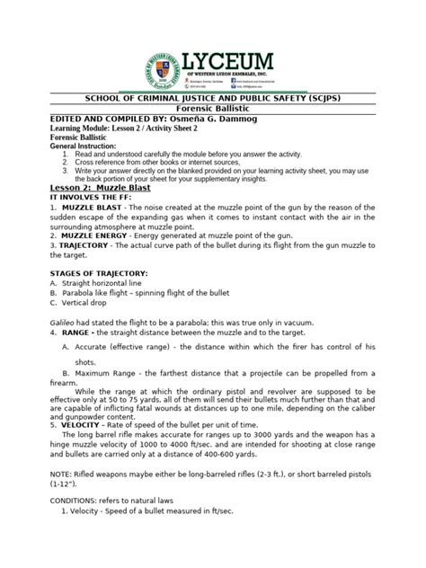 Module 2 Ballistic Pdf Shotgun Gun Barrel