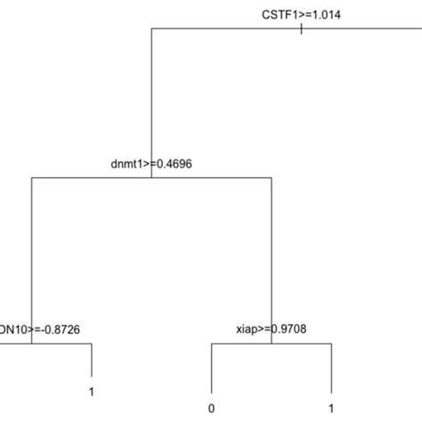 A Classification Tree That Was Grown For The Dataset The Splits Are