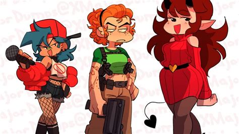 FNF Gender Transformation All Male Characters To Female Gender