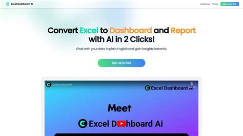 Exceldashboard Ai Instantly Convert Excel To Dashboards Creatiai