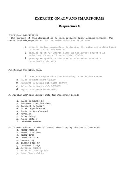 Sap Exercise On Smartforms Pdf Computer Programming Software Engineering