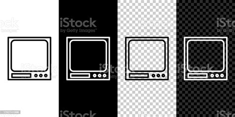 설정 라인 전자 비늘 아이콘은 흑백 배경에 격리 중량 측정 장비 벡터 일러스트레이션 가정 생활에 대한 스톡 벡터 아트 및 기타