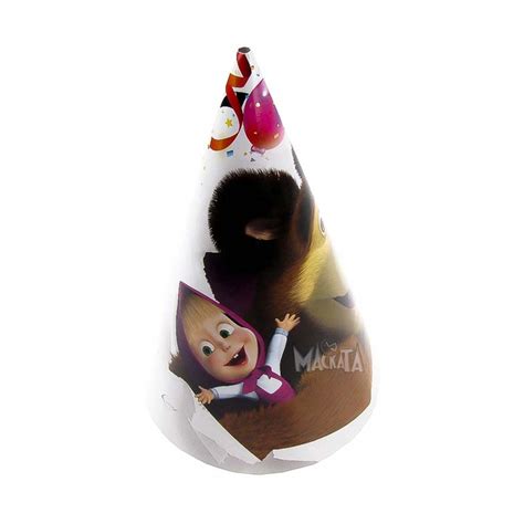Парти шапка с Маша и Мечока 5бр Zabavabg