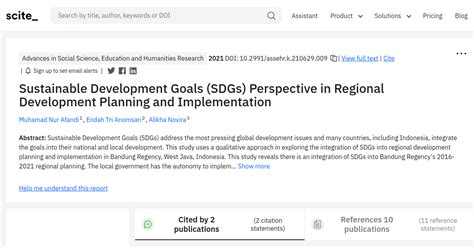 Sustainable Development Goals Sdgs Perspective In Regional Development Planning And Implementation