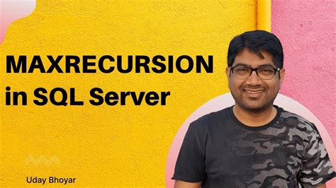 Maxrecursion Sql Server Sql Tutorial Youtube