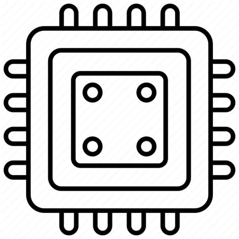 Chip Microchip Electronics Circuit Processor Technology Icon Download On Iconfinder