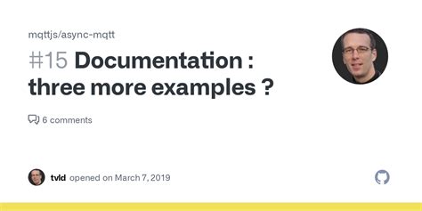 Documentation Three More Examples · Issue 15 · Mqttjsasync Mqtt · Github