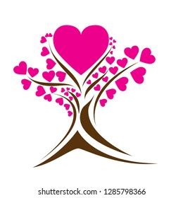 Tree Love Stock Vector Royalty Free 1285798366 Shutterstock