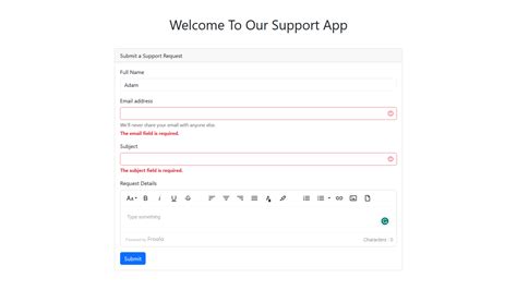 Support System With Laravel And Froala Part 1