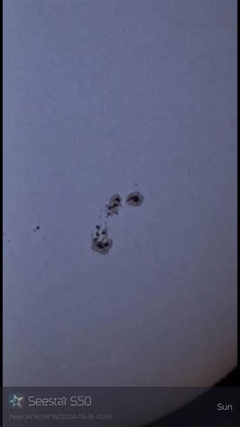 Sun June 16 2024 Wl Seestar Solar Observing And Imaging Cloudy Nights
