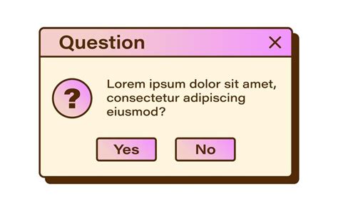 Premium Vector Vector Retro Vaporwave Modal Window Gradient Question