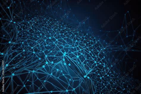 Biological Neural Network Background With Layers Of Neurons Connected With Each Other Symbol Of