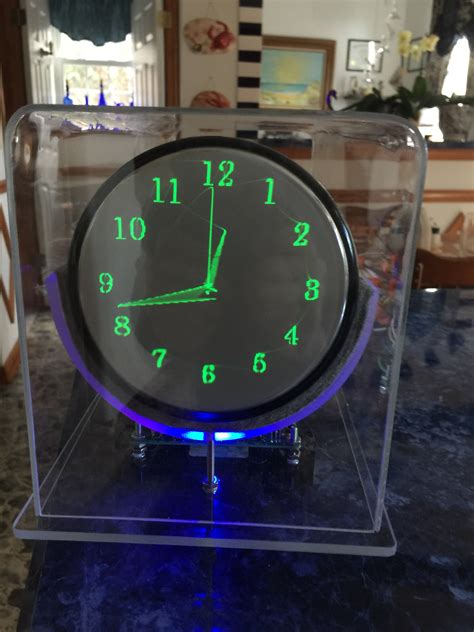 Oscilloscope Clock Or Scope Clock Made With 5up1 Cathode Ray Etsy Uk