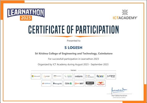 Logesh S On Linkedin Learnathonsuccess Ictacademy Happylearning