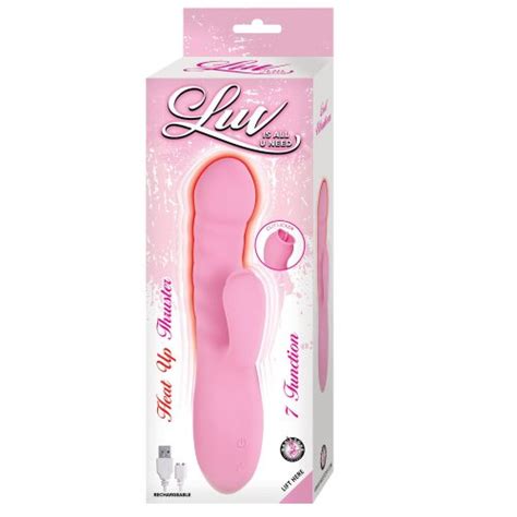 Luv Heat Up Clit Licking Thruster Rabbit Vibe Pink Sex Toy Hotmovies