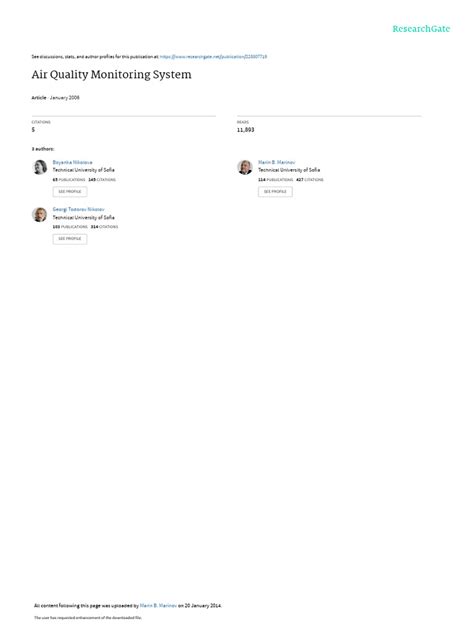 Air Quality Monitoring System Pdf Sensor Data Acquisition