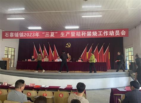 遂平县石寨铺镇召开2023年“三夏”生产暨秸秆禁烧工作动员会 中华网河南