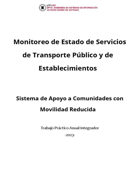 Dds Utn Trabajo Práctico Anual 2023 Descargar Gratis Pdf