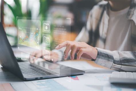 Businessman Calculating Numbers In Corporate Financial Online Document With Calculator Analysis